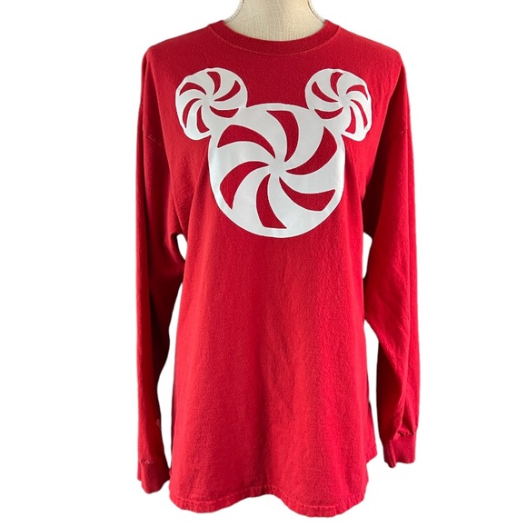 Jerzees | Tops | Disney Custom Screenprint Mickey Mouse Peppermint Red ...